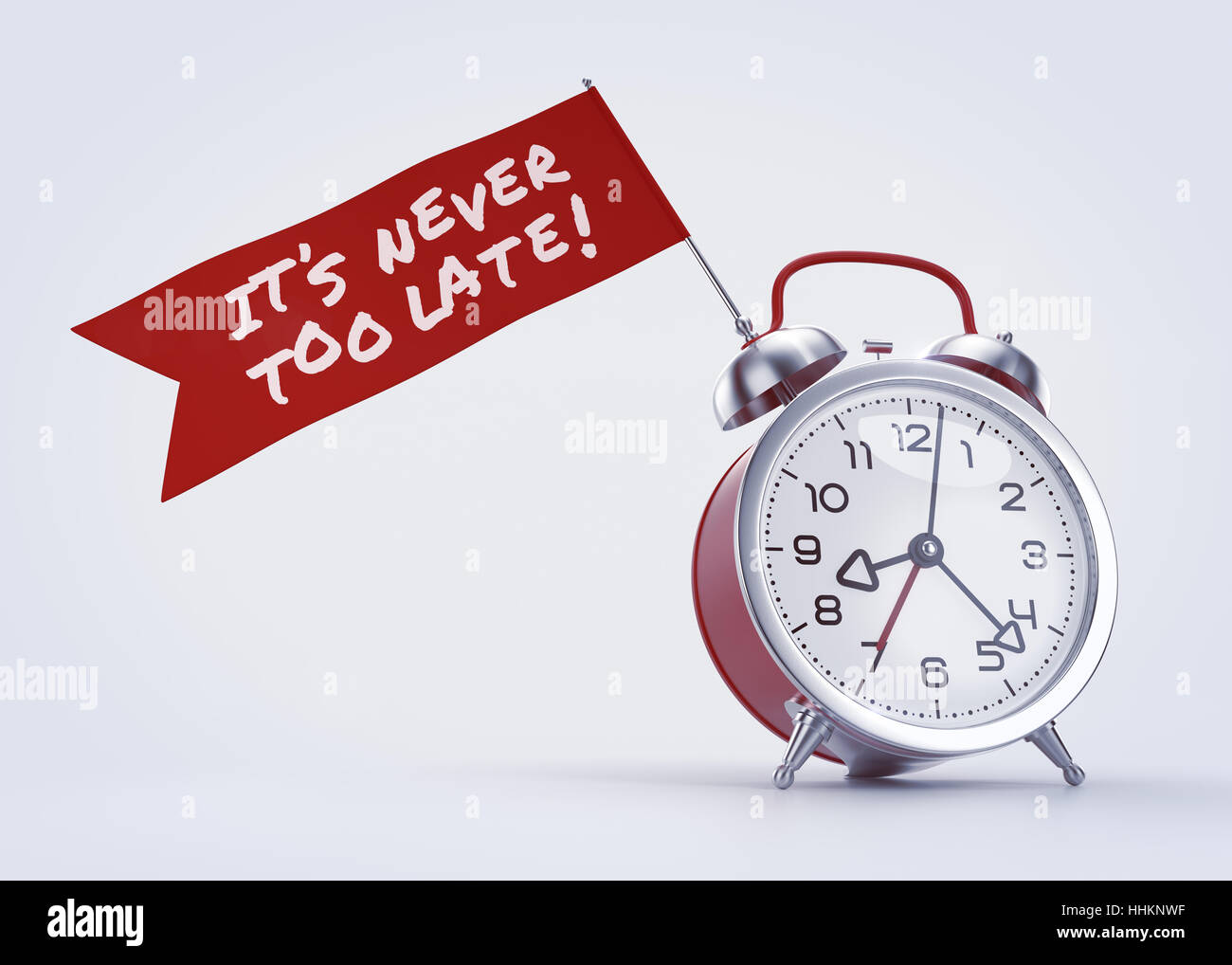 It's Never Too Late! - Time Scheduling Graphic Stock Photo - Alamy