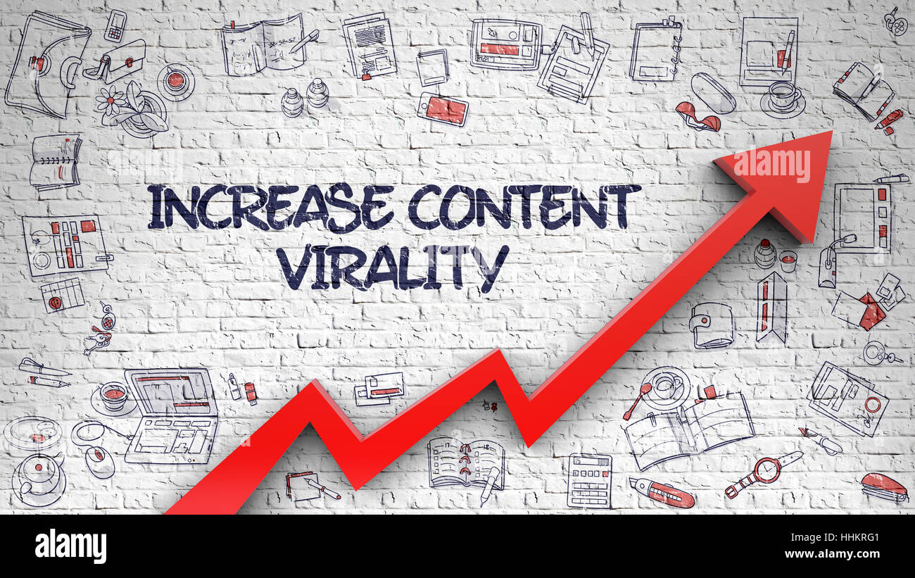 Increase Content Virality Drawn on Brick Wall Stock Photo - Alamy