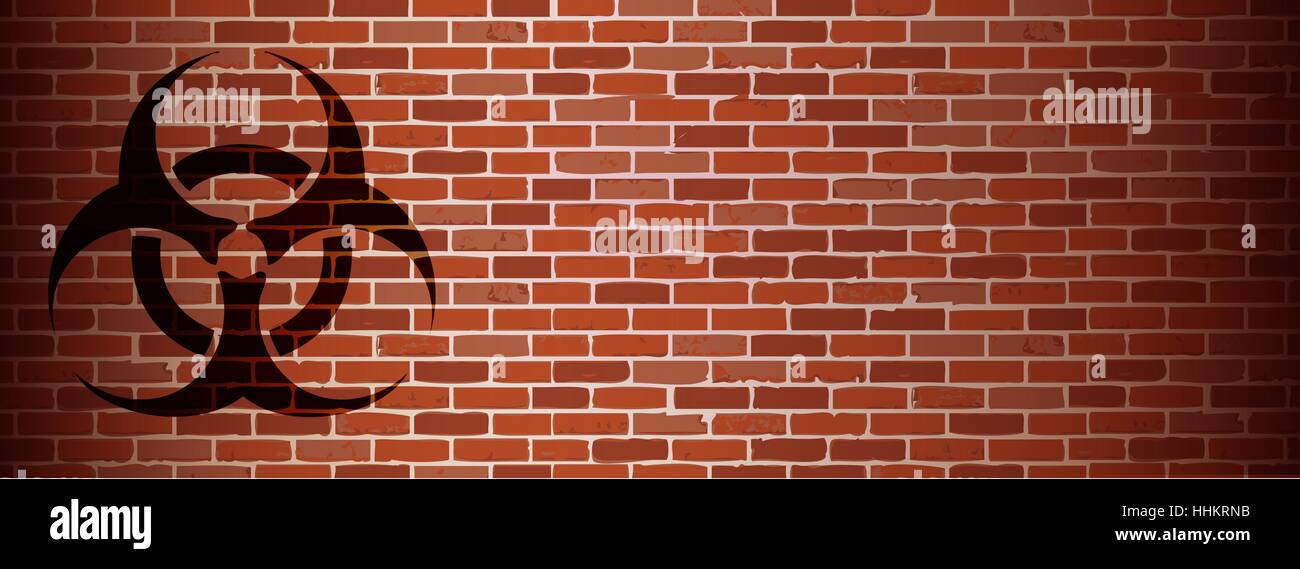 Biohazard graffiti on brick wall hi-res stock photography and images ...