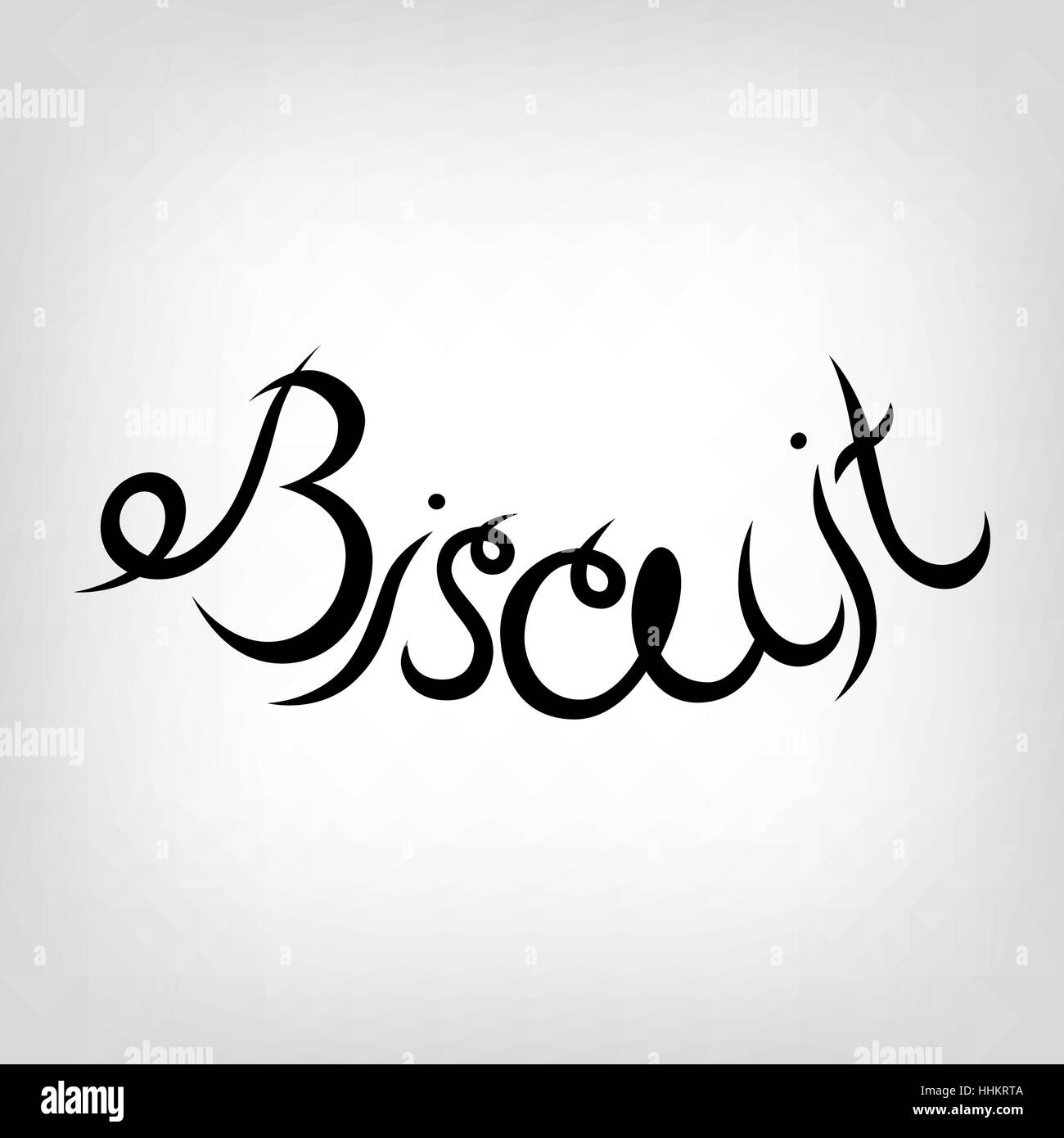 Vector Hand-drawn cute Lettering. Biscuit. Black letters Stock Vector ...