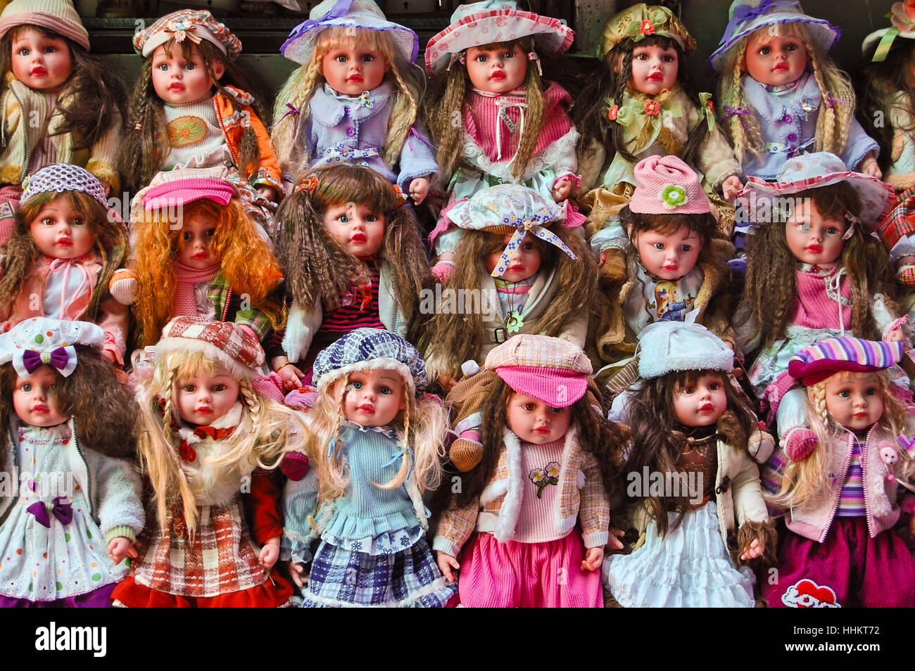 many colorful dolls Stock Photo - Alamy