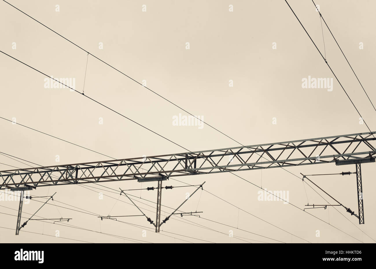 Abstract composition of railway electric wires Stock Photo - Alamy