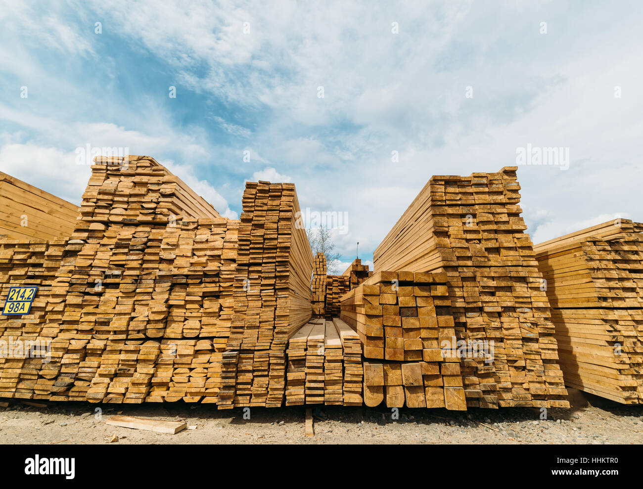 open-air market in the city of lumber . a lot of different construction ...