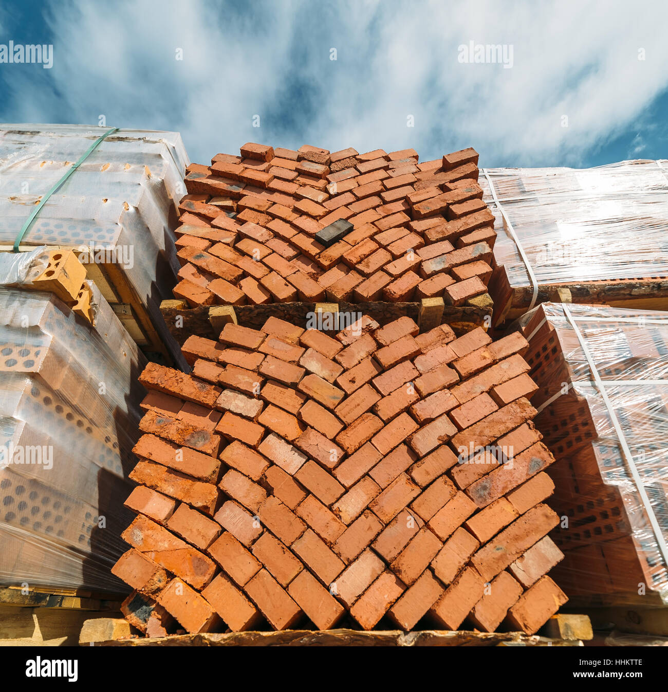 cool brickwork on the market folded in a special way Stock Photo - Alamy