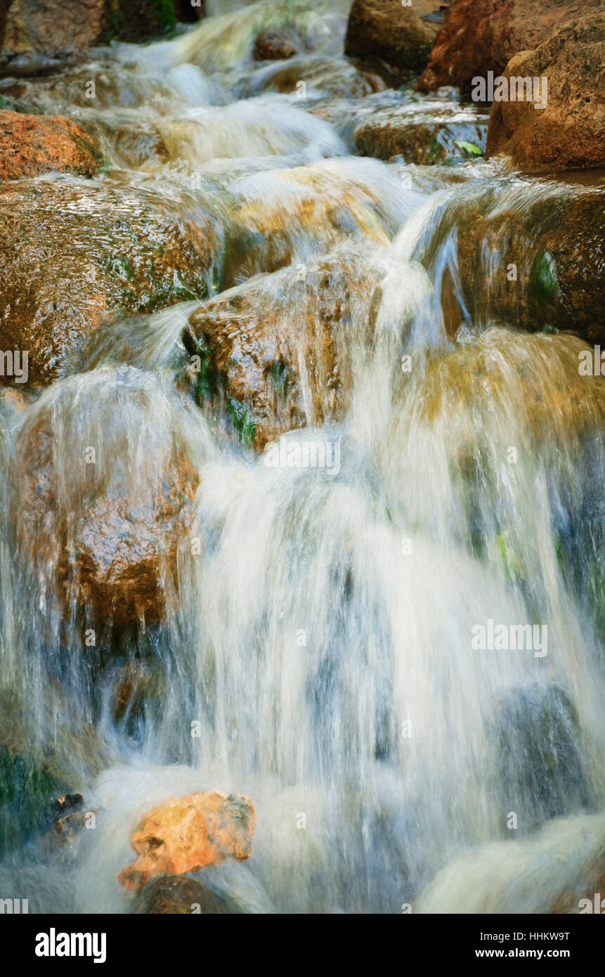 waterfall, cascade, water, nature, motion, postponement, moving ...