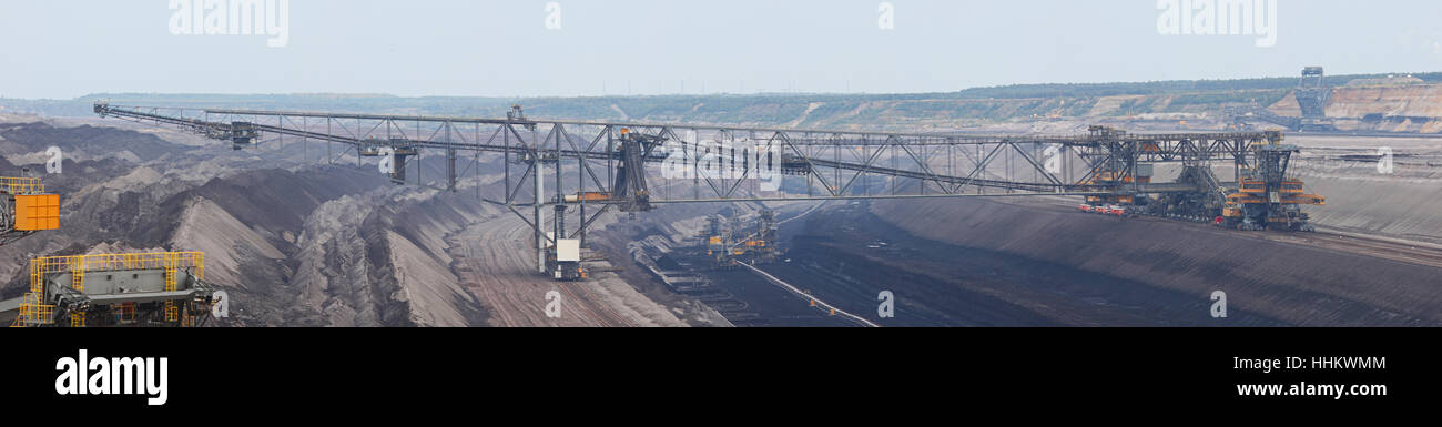 power station, dredger, coal, surface mining, strength, force, power ...
