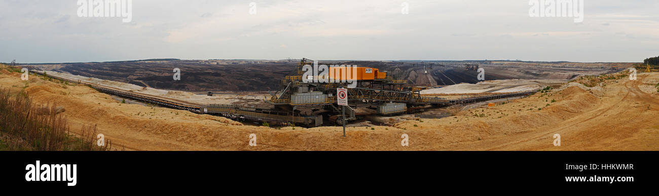 power station, dredger, coal, surface mining, strength, force, power ...