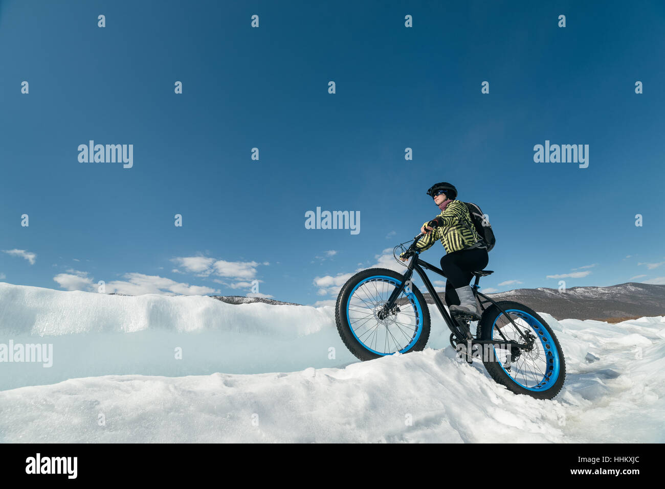 Fatbike (also called fat bike or fat-tire bike) - Cycling on large ...