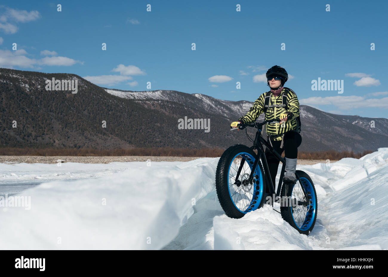 Fatbike (also called fat bike or fat-tire bike) - Cycling on large ...