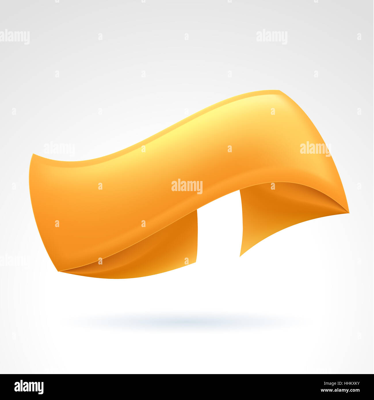 Yellow Wave Banner. Illustration on white background for design Stock ...