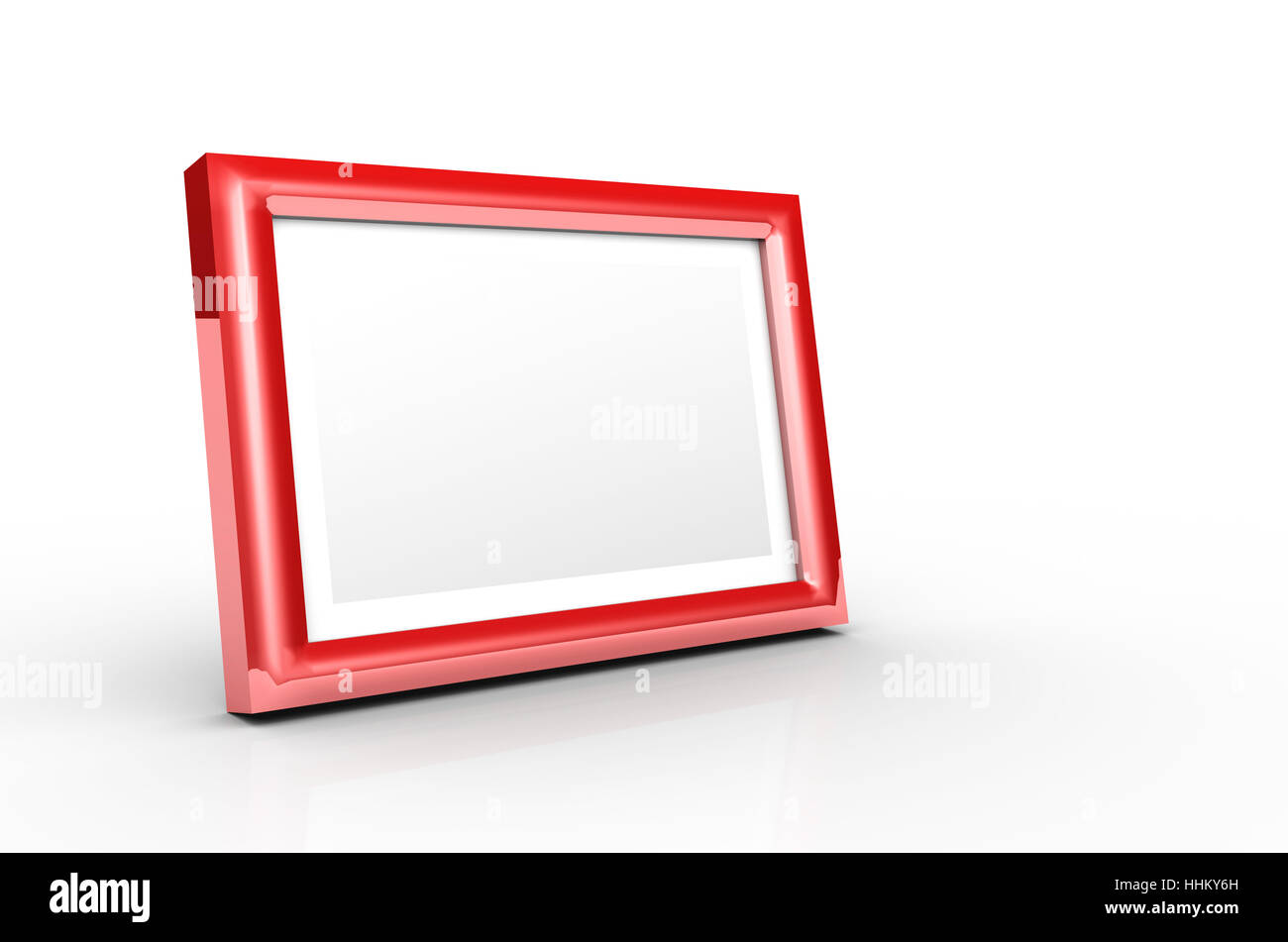 aluminium picture frame red Stock Photo - Alamy