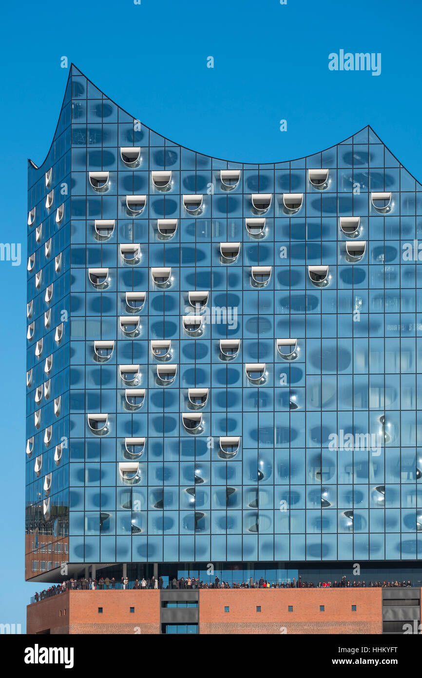 Elbphilharmonie, Hamburg, Germany; View of new Elbphilharmonie opera ...