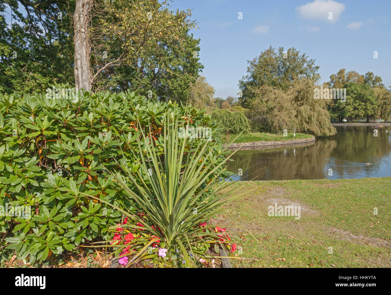 Aberdare Park and lake, Aberdare, Rhondda Cynon Taf, South Wales, UK ...