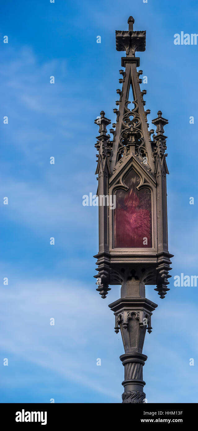 Religious lamp with details and ornaments Stock Photo - Alamy