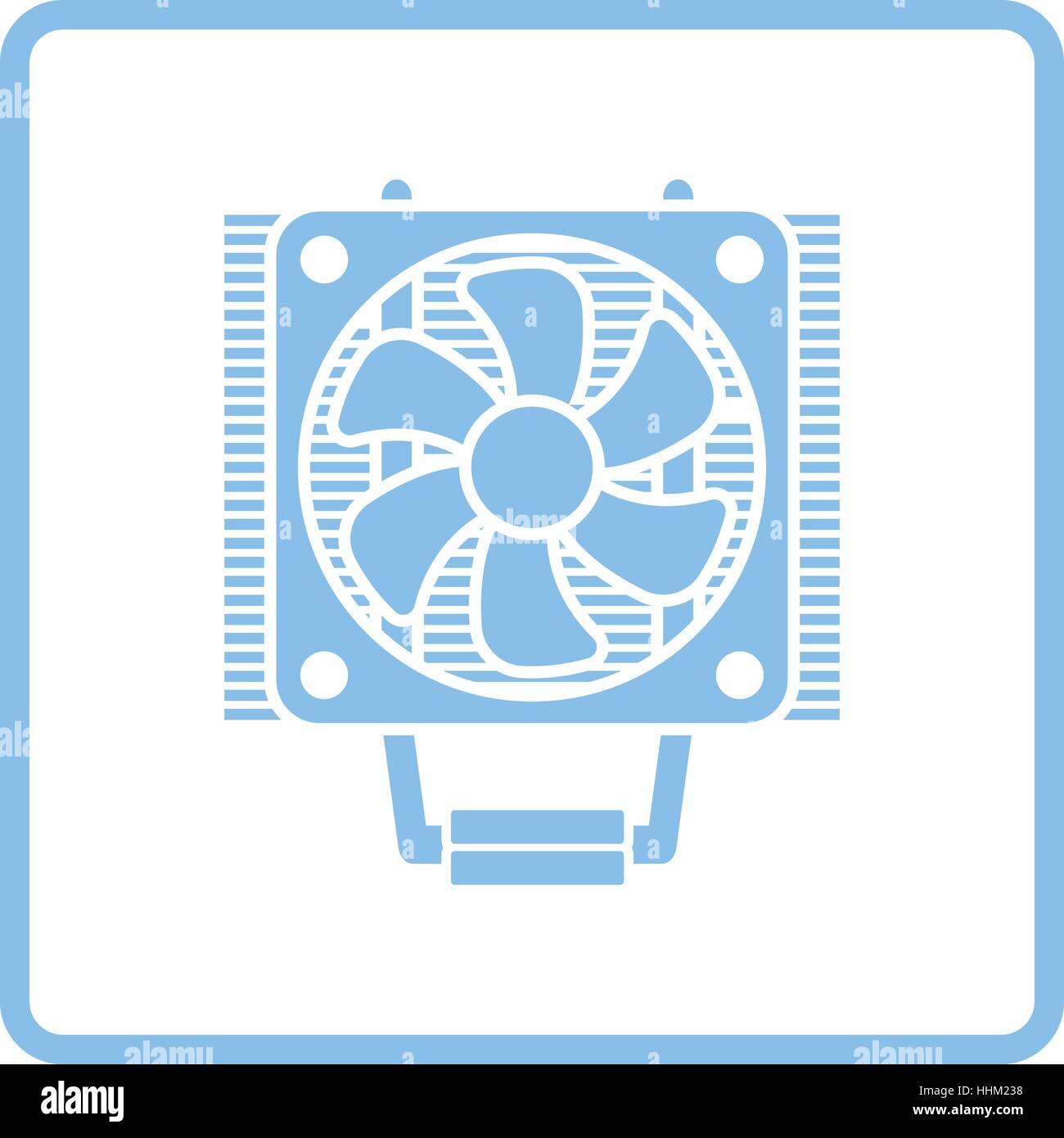 CPU Fan icon. Blue frame design. Vector illustration Stock Vector Image ...