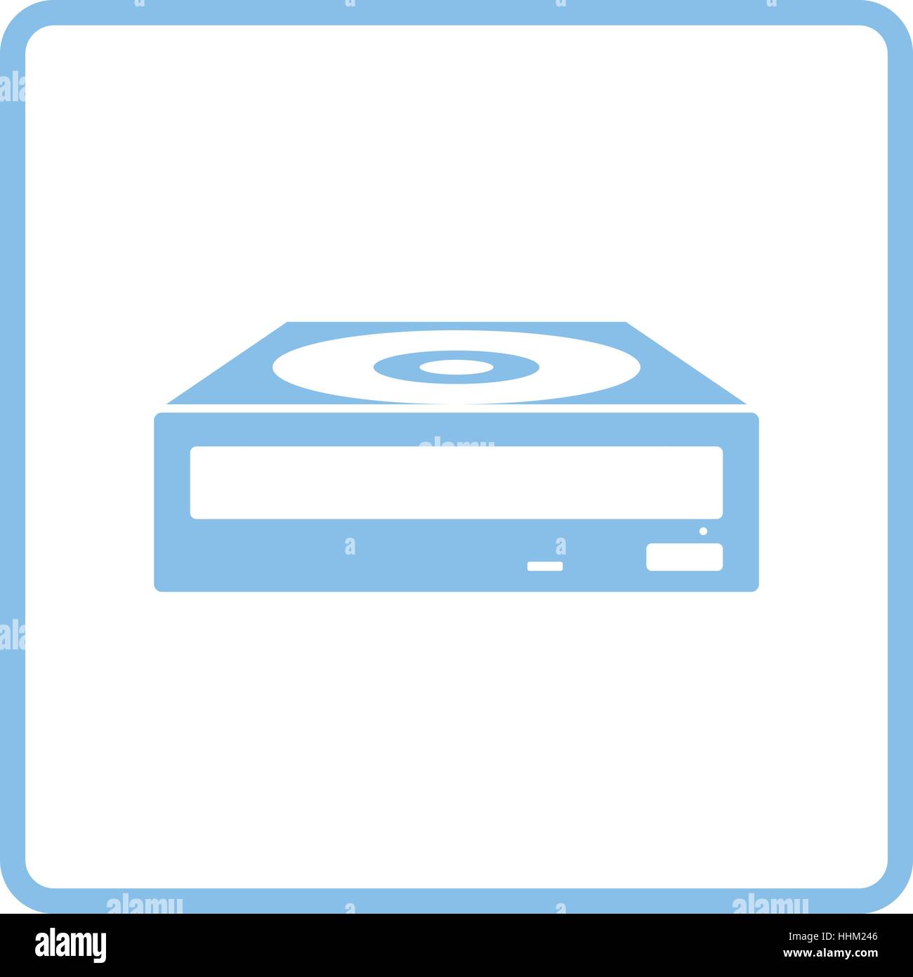 CD-ROM icon. Blue frame design. Vector illustration Stock Vector Image ...