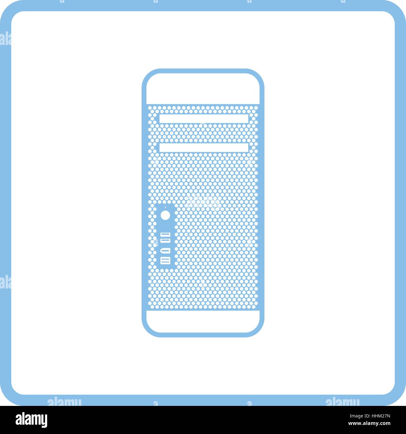 System unit icon. Blue frame design. Vector illustration Stock Vector ...