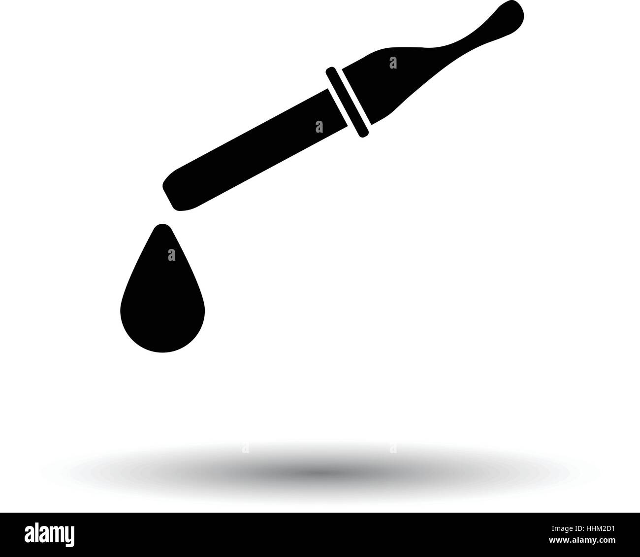 Dropper icon. White background with shadow design. Vector illustration ...