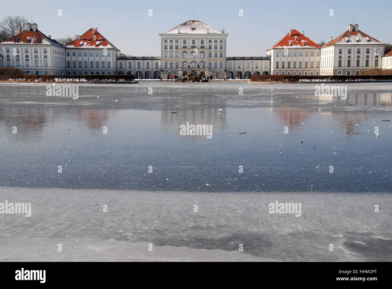 winter, cold, channel, ice, frozen, munich, chateau, castle, travel ...