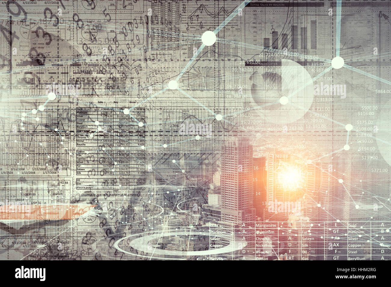 Background image with dynamics of diagrams and graphs Stock Photo - Alamy