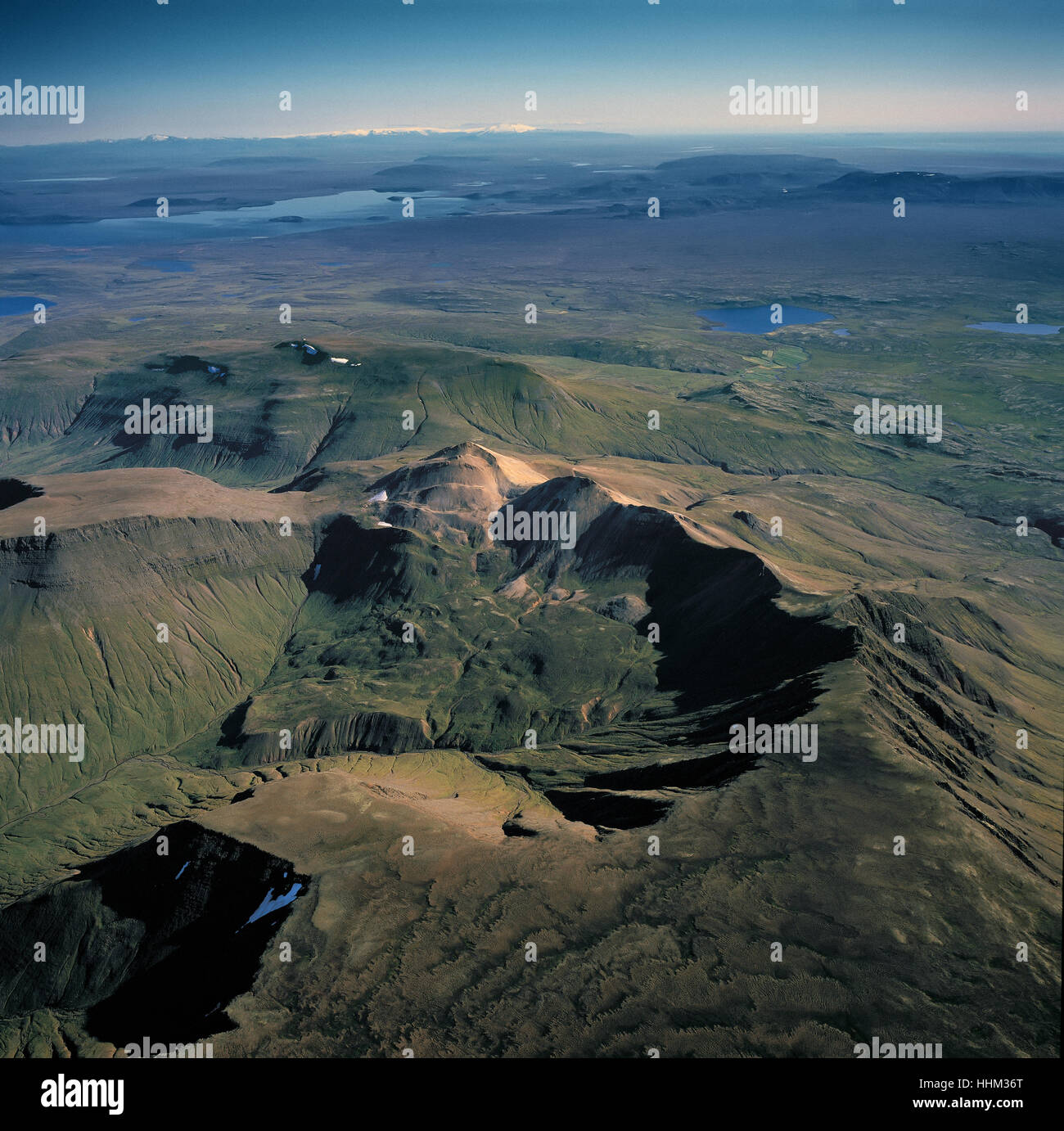 Moskardshnjukur peaks, Mosfellsbaer, a suburb of Reykjavik, Iceland ...