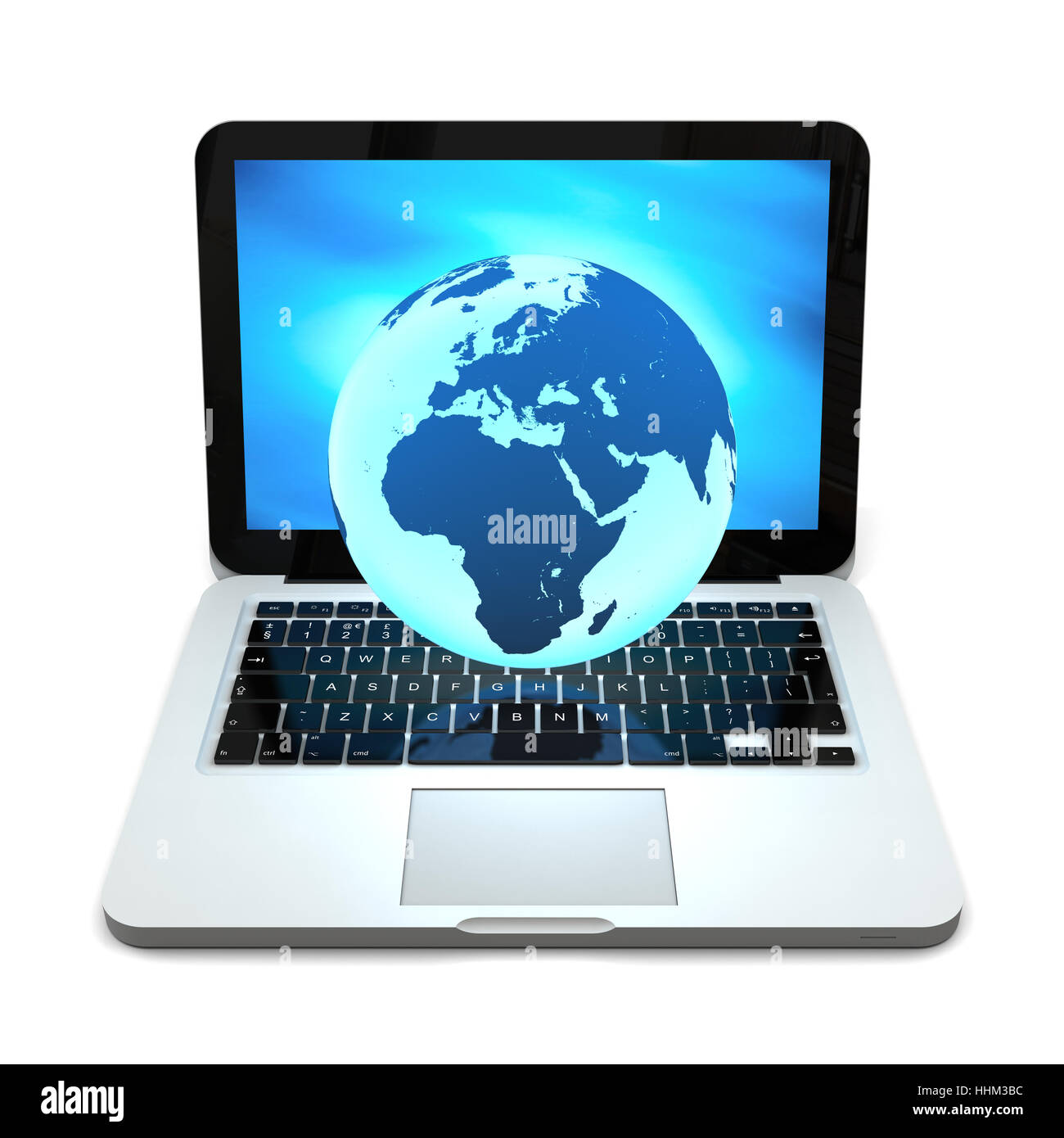 blue, laptop, notebook, computers, computer, object, isolated, model ...