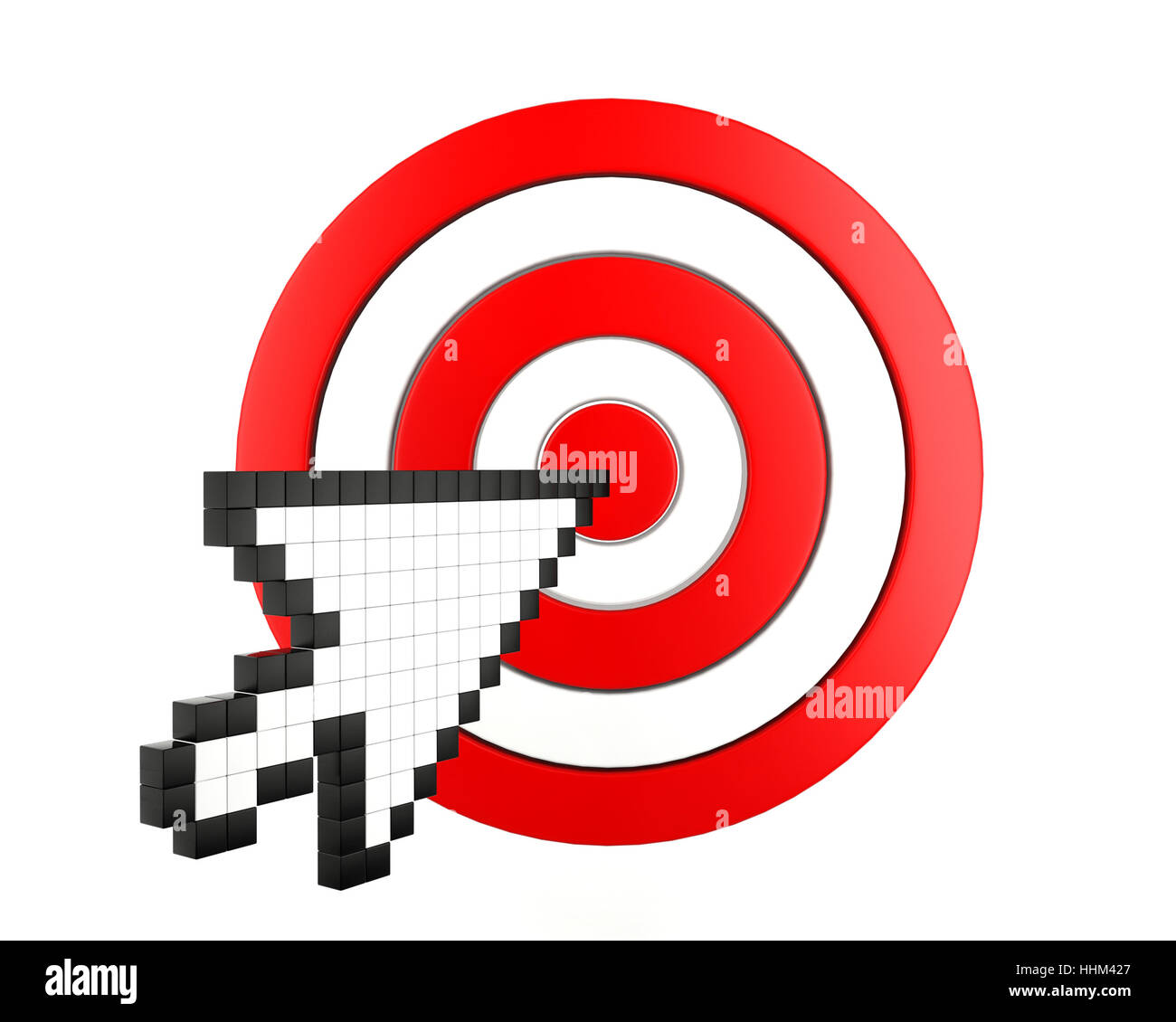 Arrow cursor pointing at target Stock Photo - Alamy