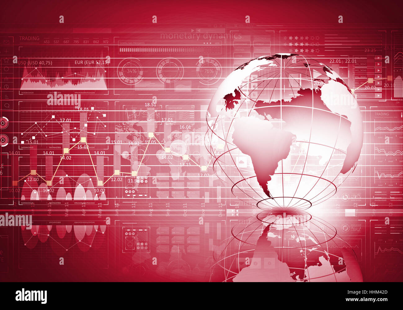 Global social media concept with technology planet and connection lines ...