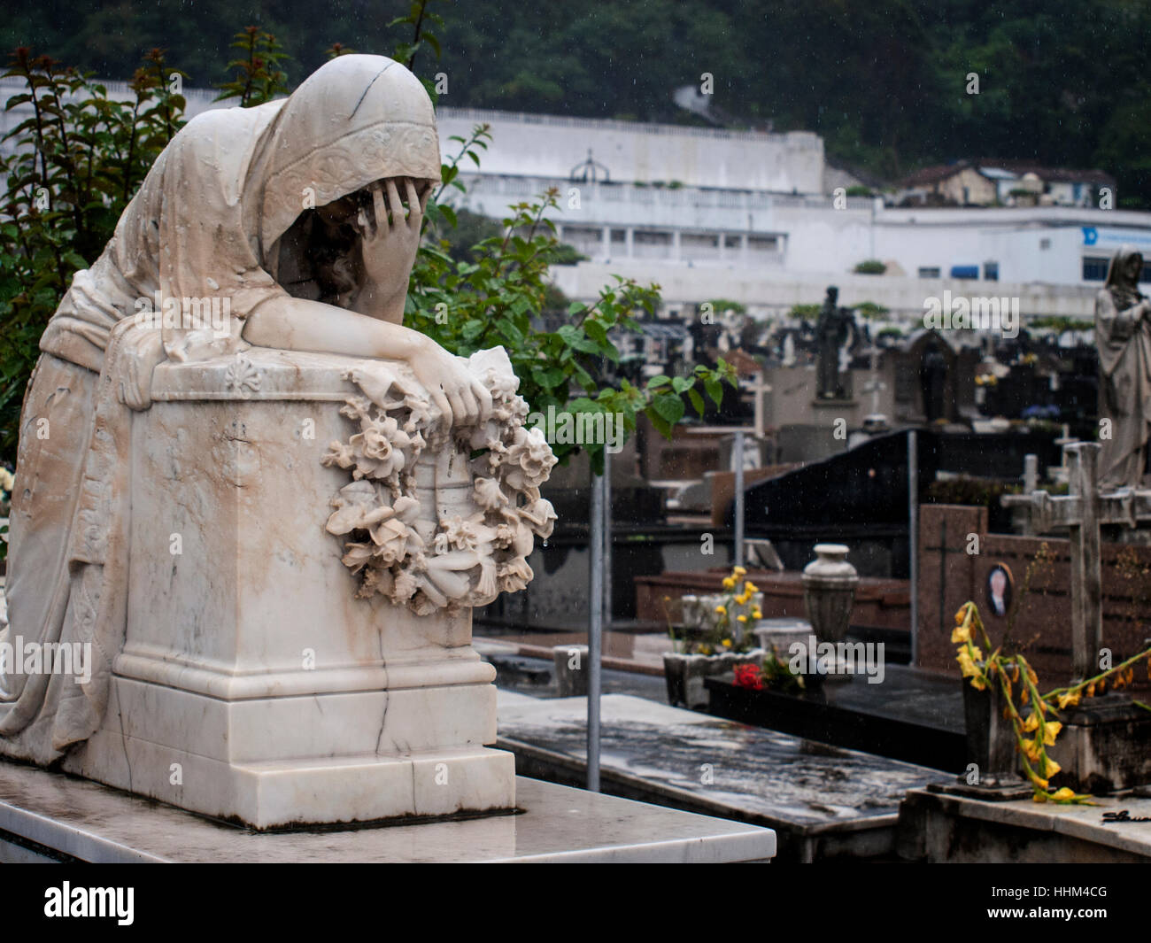 Marble Statue in cemetery, Rio De Janiero, Brazil Stock Photo - Alamy