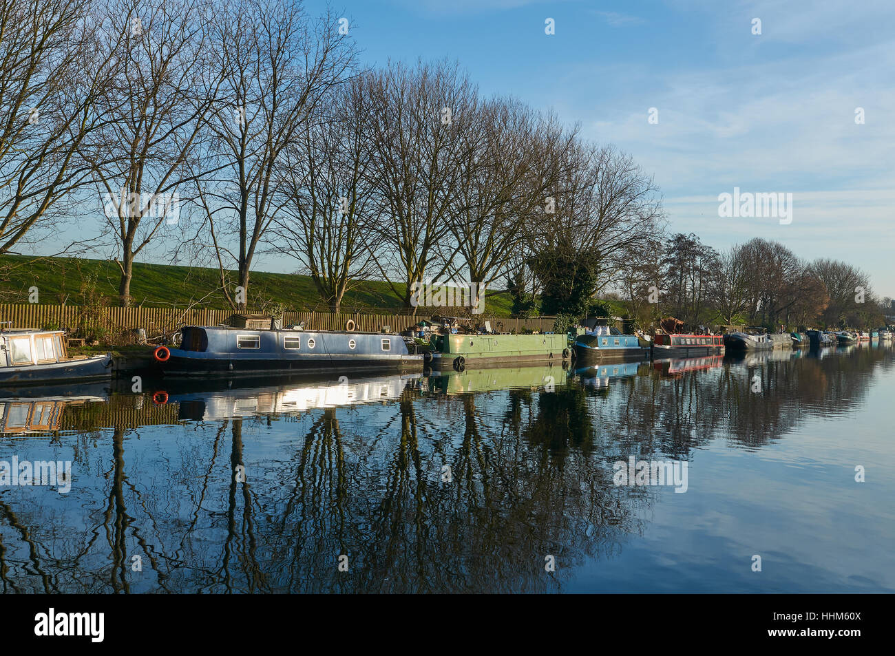 The River Lee, near Springfield Park, North London UK Stock Photo - Alamy