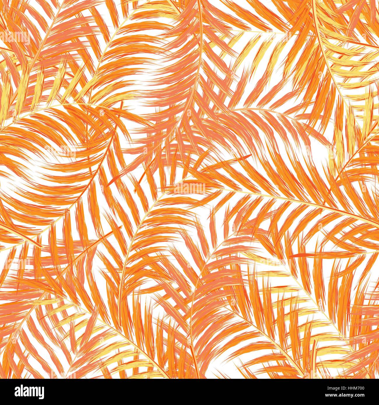 Seamless exotic pattern with tropical leaves on a white background ...