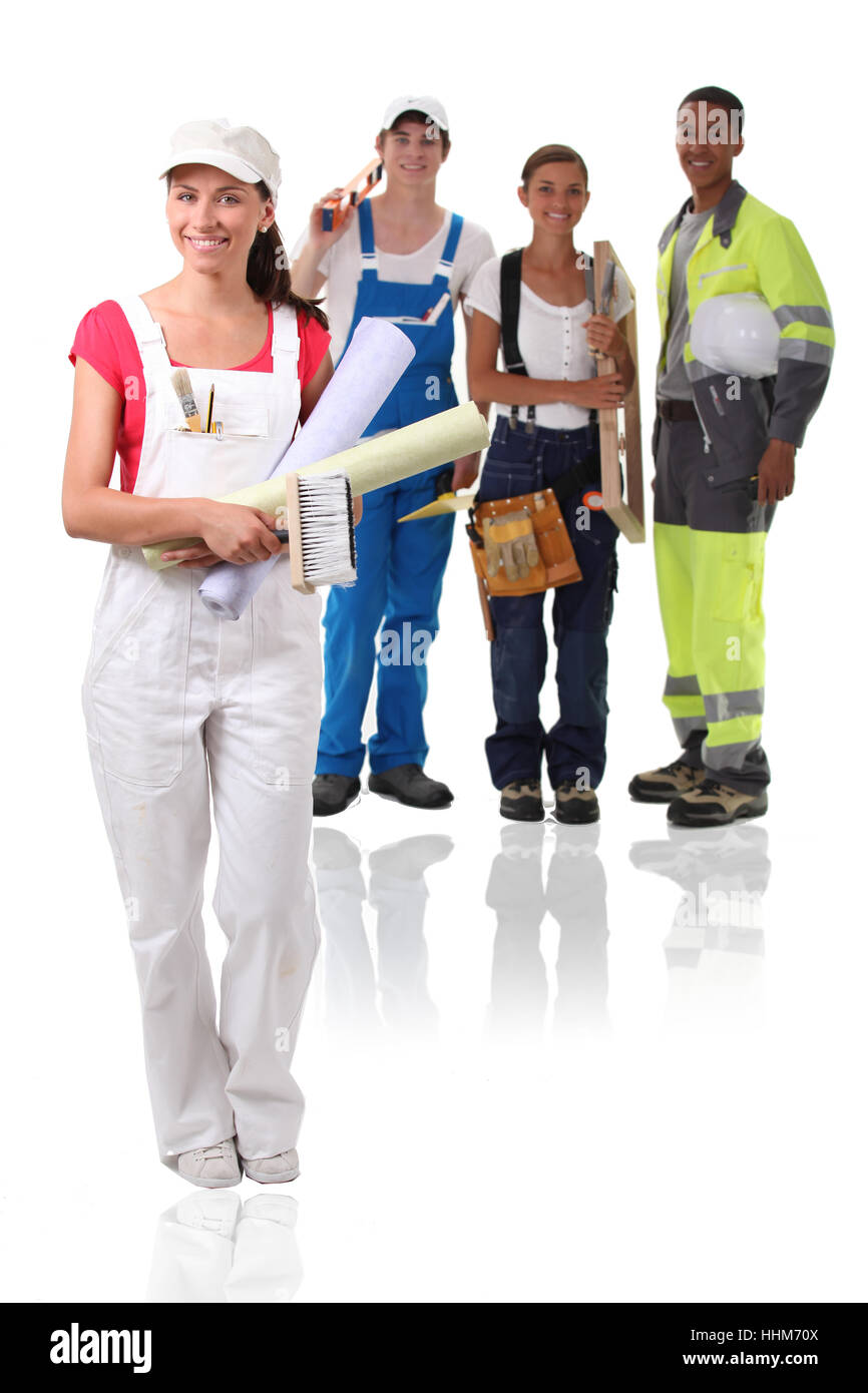 Construction student black female Cut Out Stock Images & Pictures - Alamy