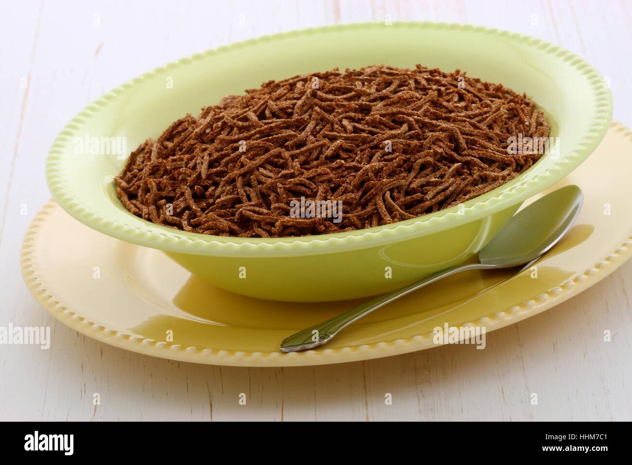 Healthy and delicious wheat bran cereal breakfast Stock Photo - Alamy