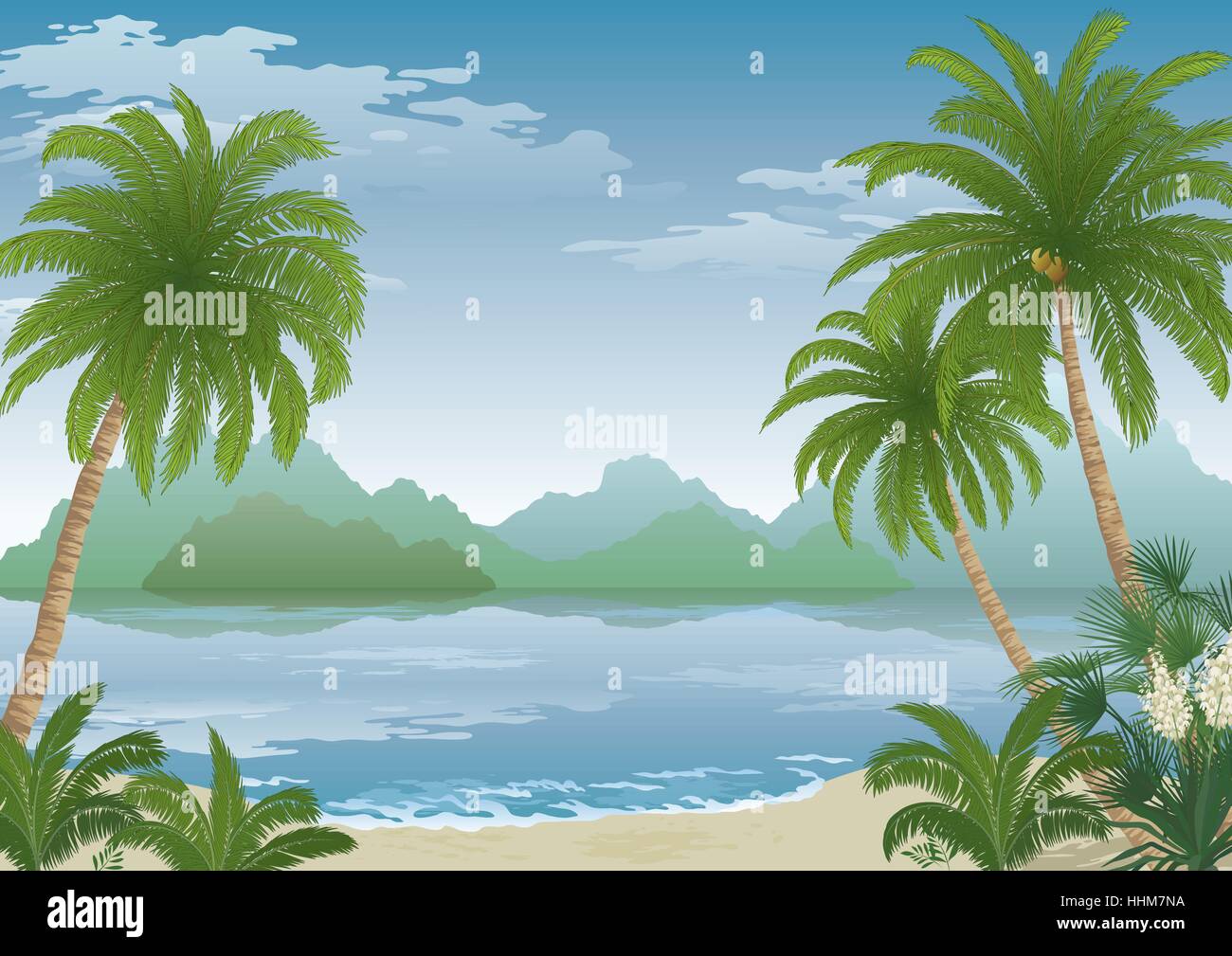Resort on beach forest Stock Vector Images - Alamy