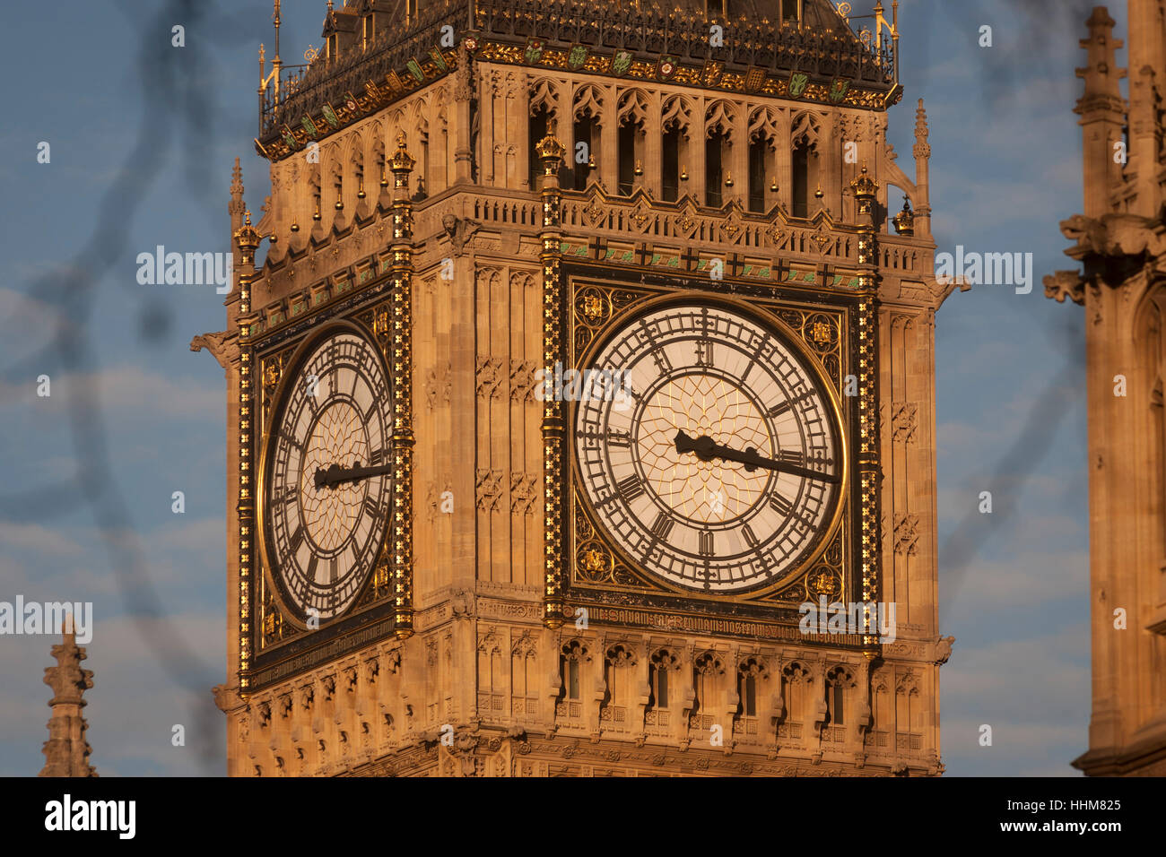 The Elizabeth Tower of the British Houses of Parliament, the seat of ...