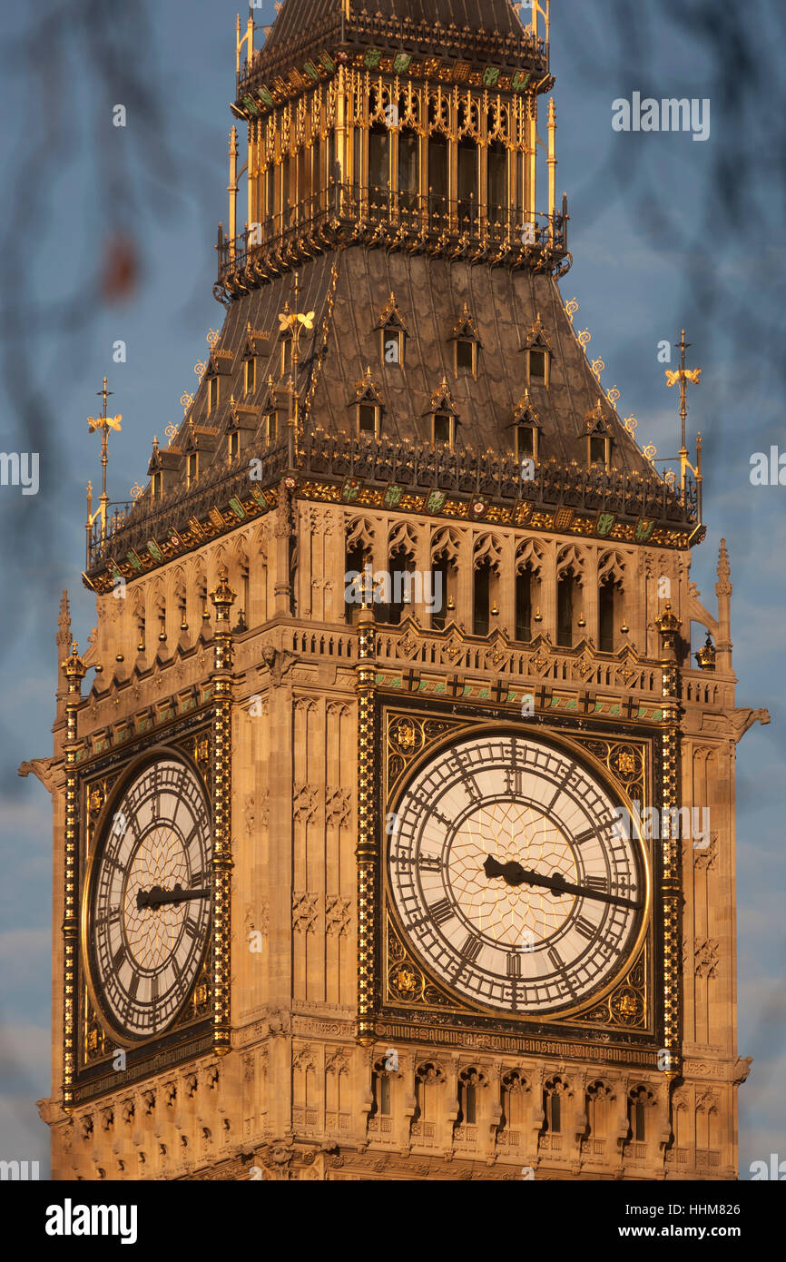 The Elizabeth Tower of the British Houses of Parliament, the seat of ...