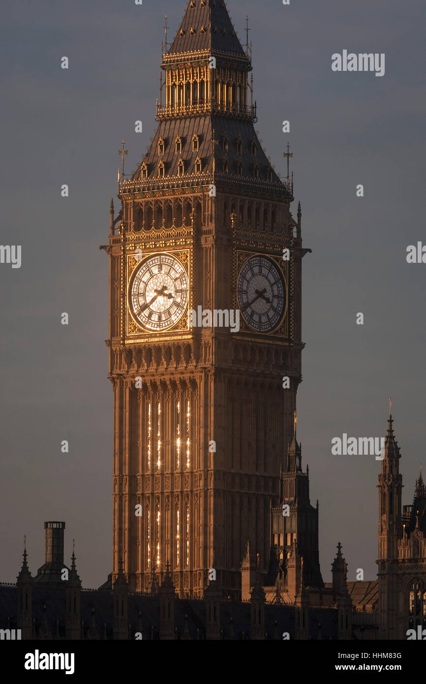 The Elizabeth Tower of the British Houses of Parliament, the seat of ...