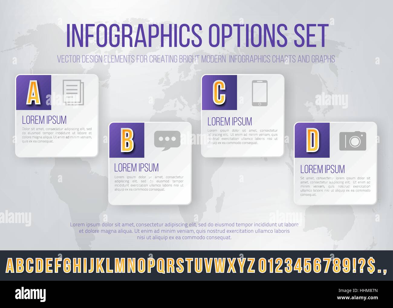 Infographics font set Stock Vector Image & Art - Alamy