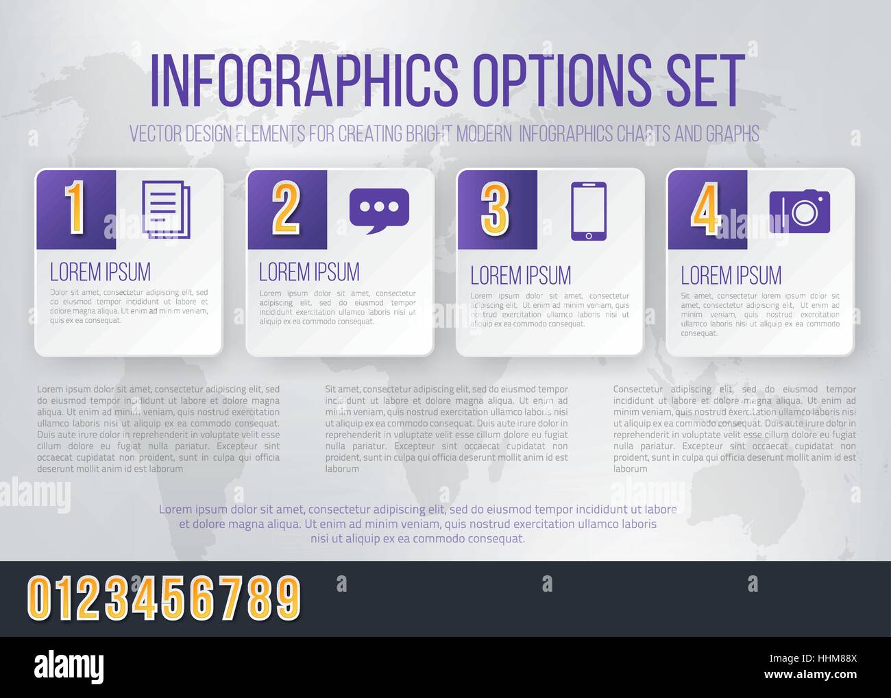 Infographics font set Stock Vector Image & Art - Alamy