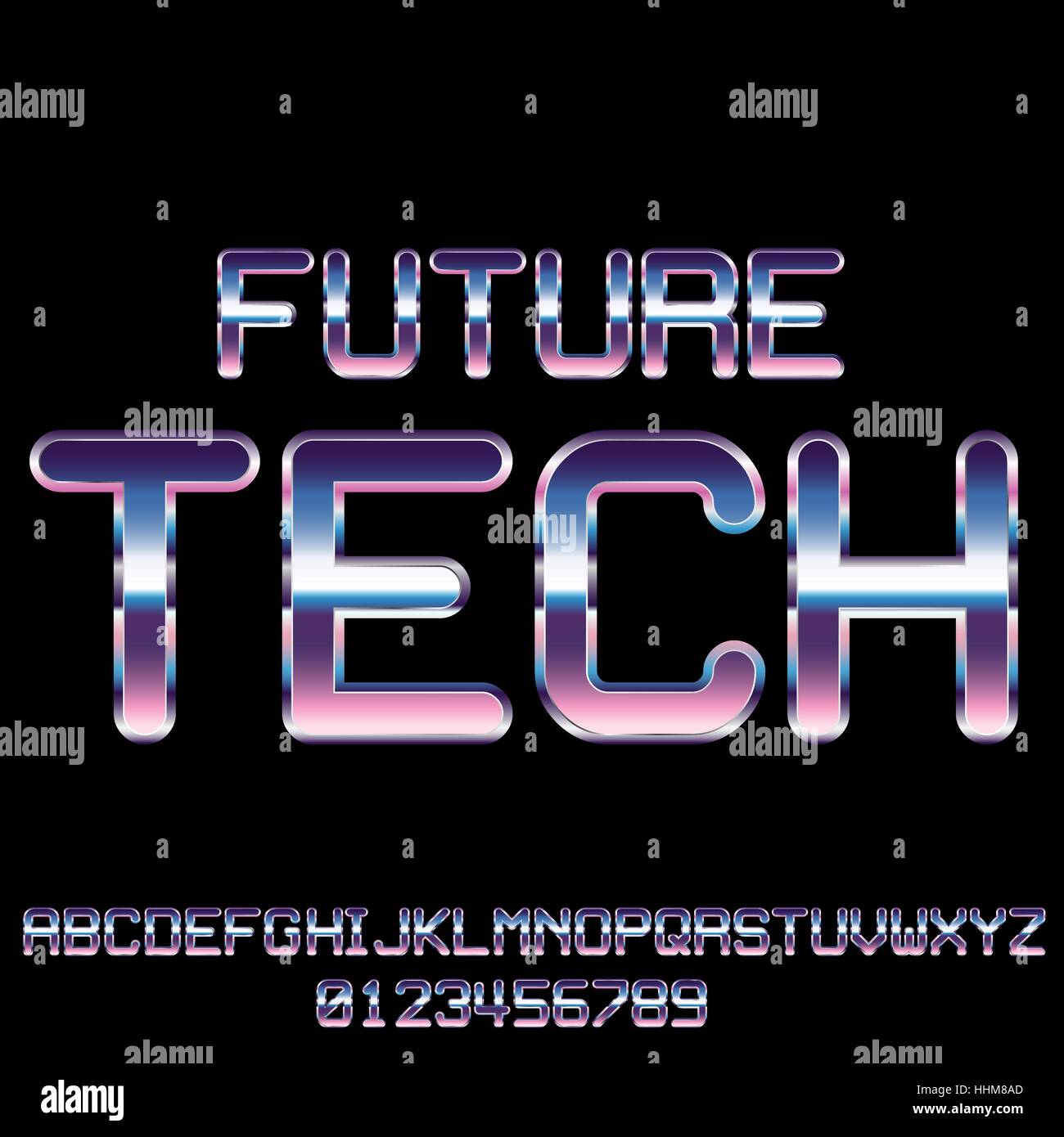 Sci-Fi retro font Stock Vector Image & Art - Alamy