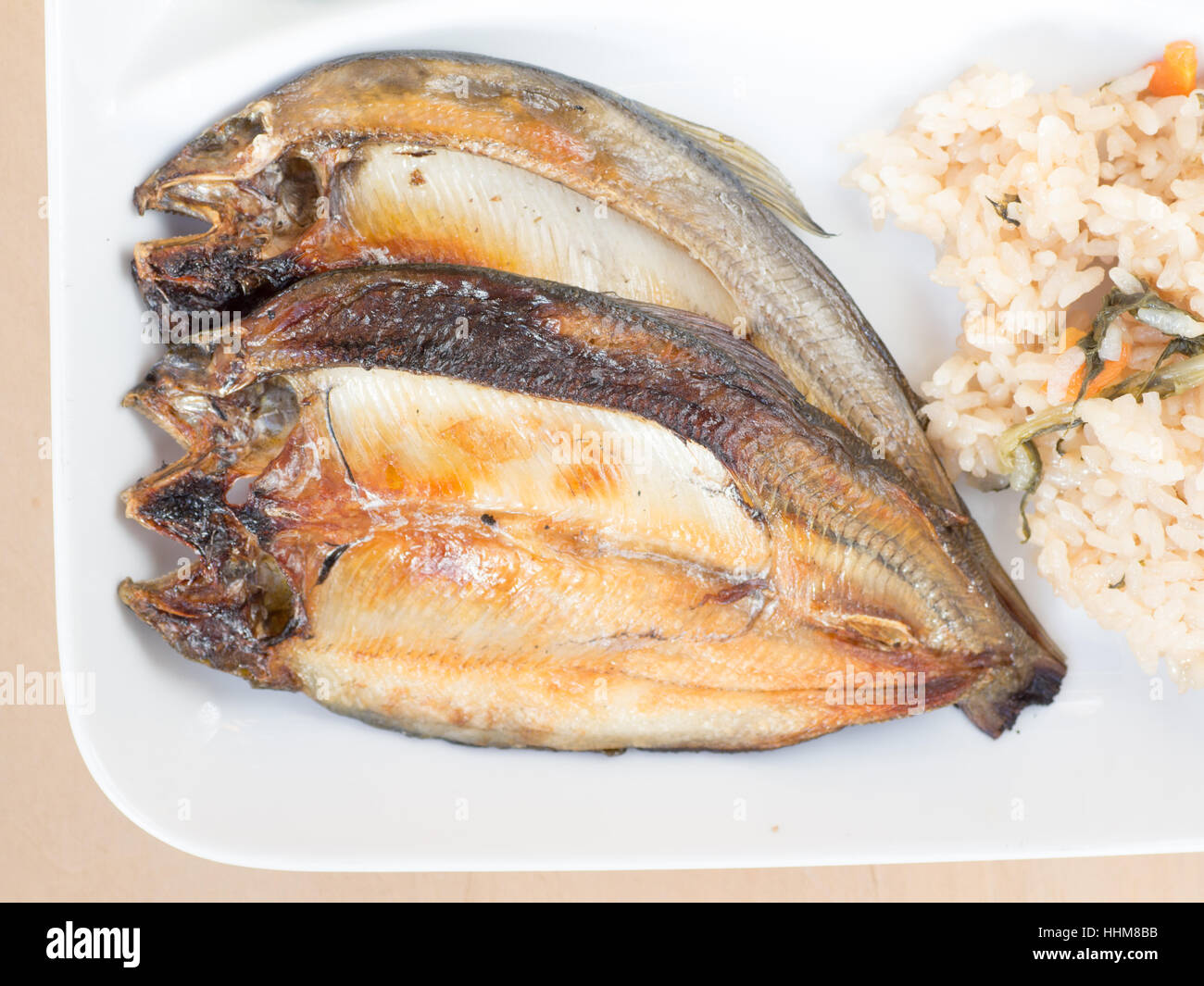 Japanese cuisine, grilled sweetfish on the dish Stock Photo - Alamy