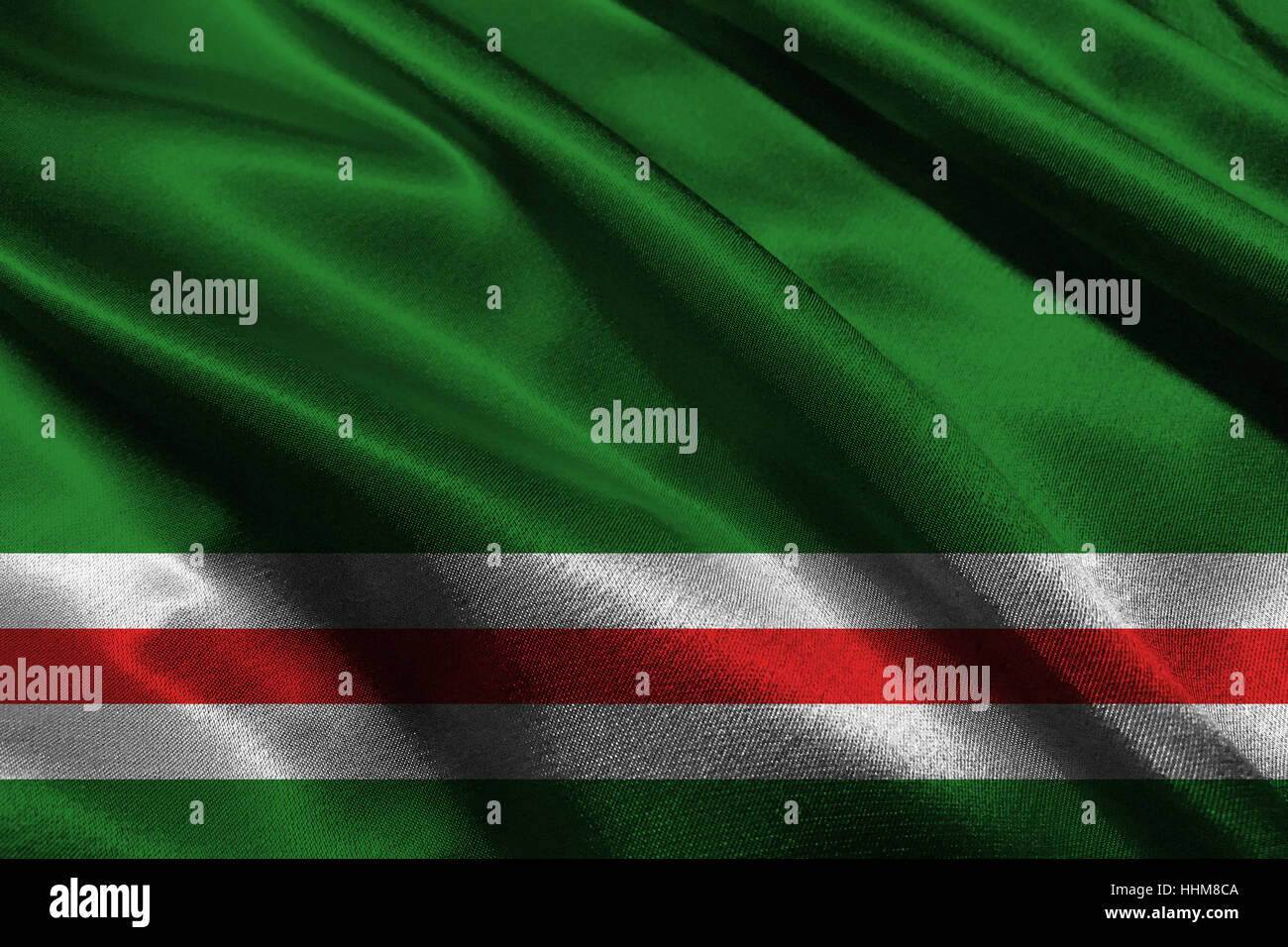 Chechen republic flag 3D illustration symbol Stock Photo - Alamy