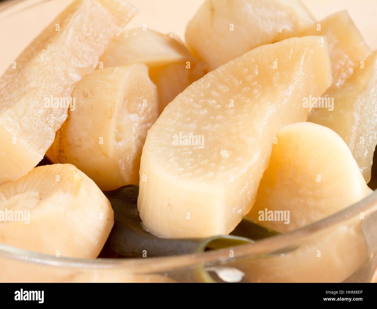 Japanese cuisine, simmered Japanese radish called daikon Stock Photo ...