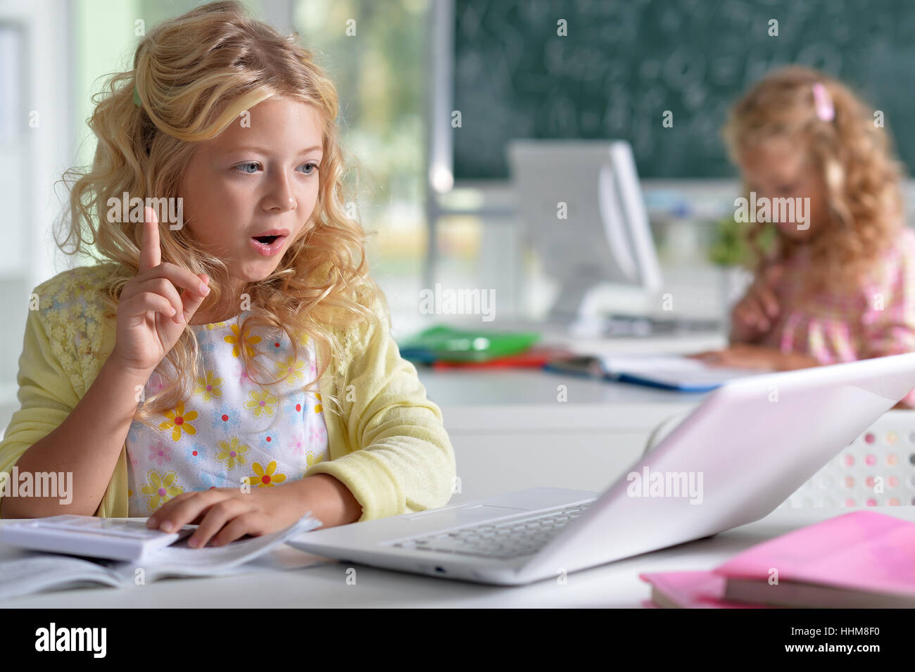 beautiful little girls at class Stock Photo - Alamy