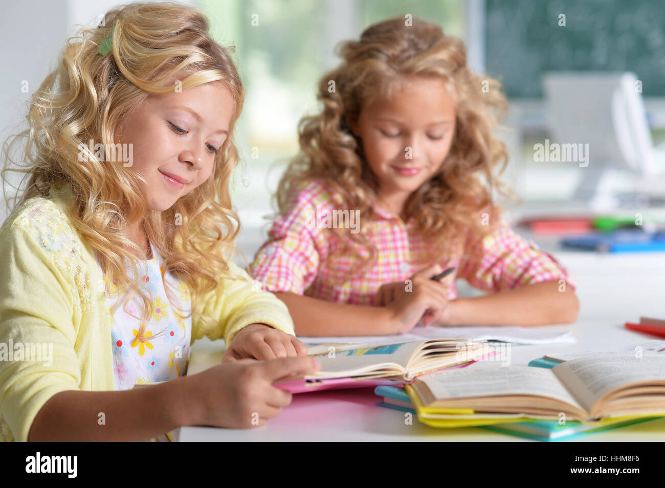 beautiful little girls at class Stock Photo - Alamy