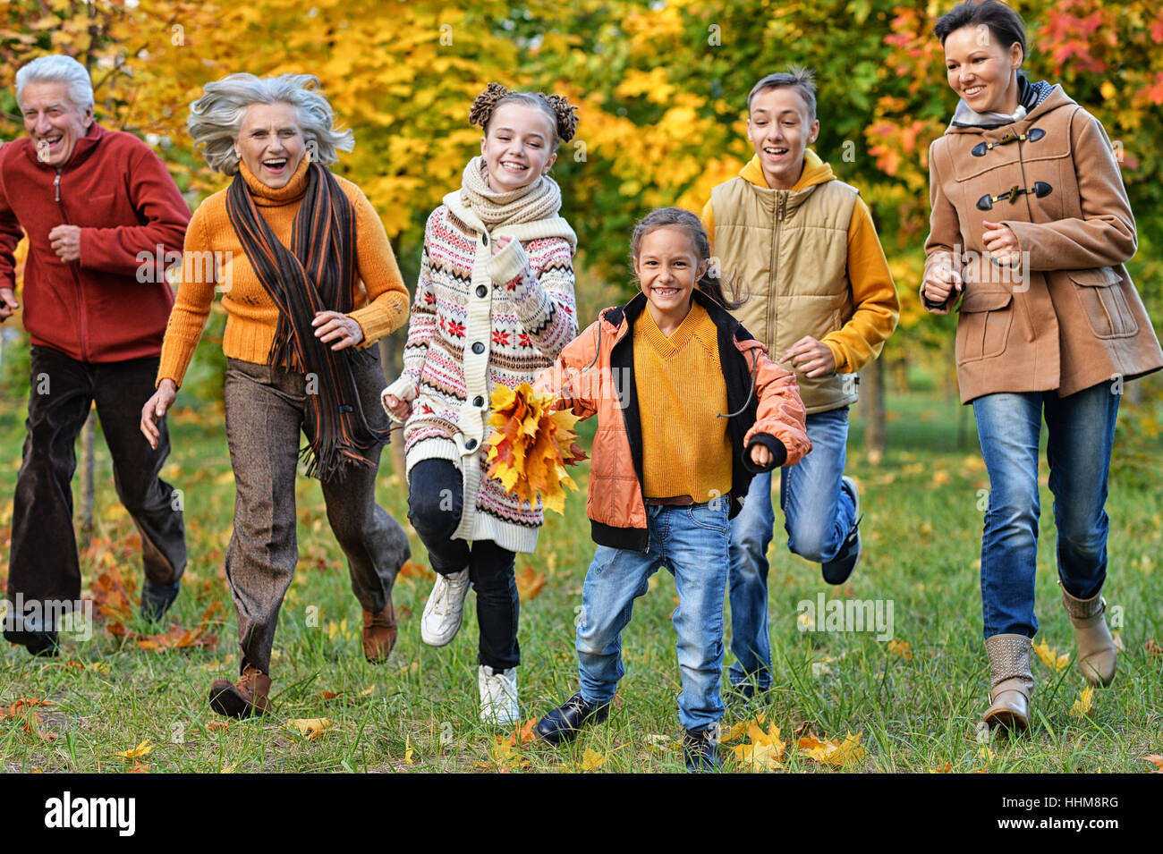 Big happy family Stock Photo - Alamy