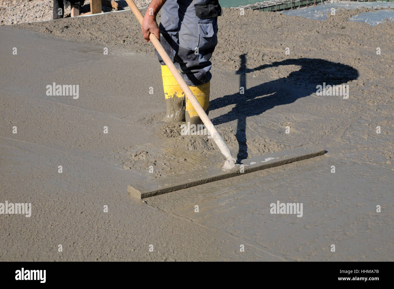 concrete, cement, house-build, base plate, construction site, concrete ...