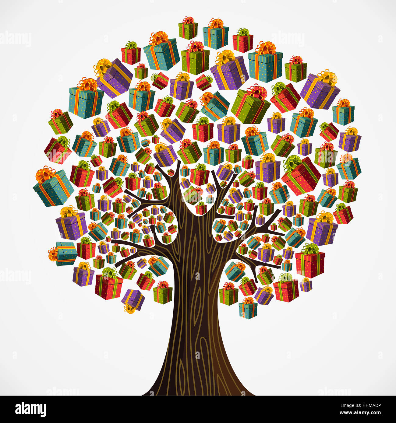 present, object, isolated, holiday, tree, graphic, black, swarthy ...