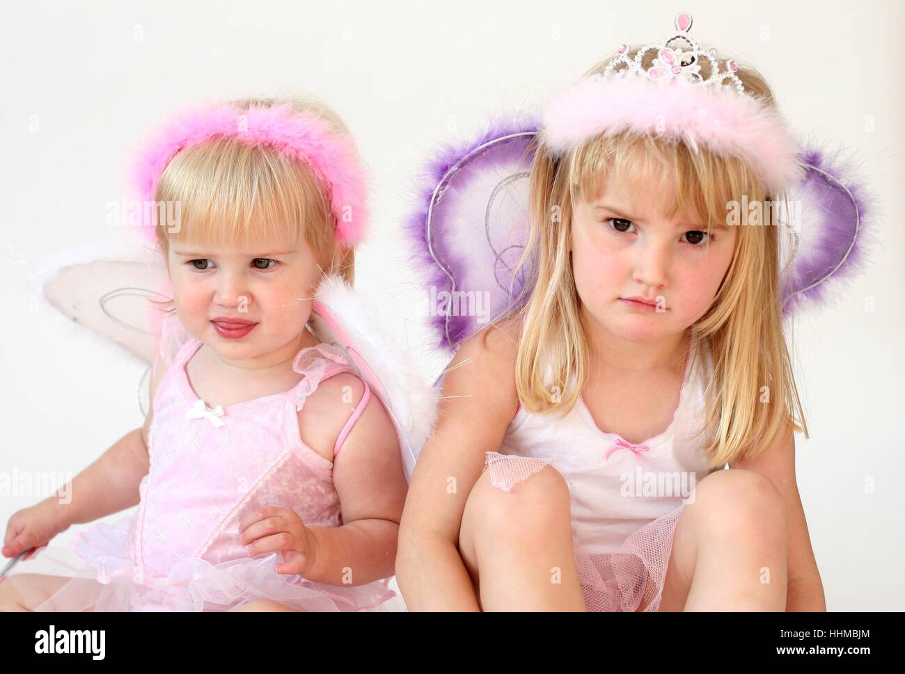 Children dressed as fairies in fairy costumes, Baby sister fairies ...