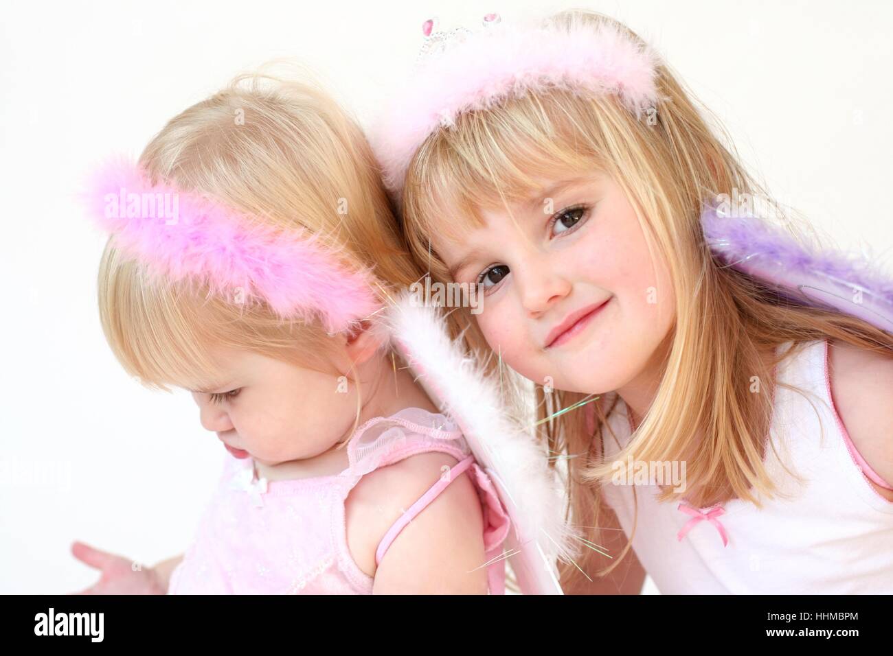 Children dressed as fairies in fairy costumes, Baby sister fairies ...